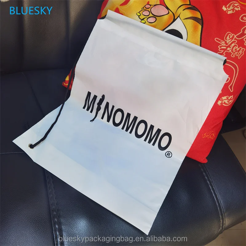 Eco Friendly Luxury White Drawstring Plastic Poly Bag Waterproof Pe Pvc ...