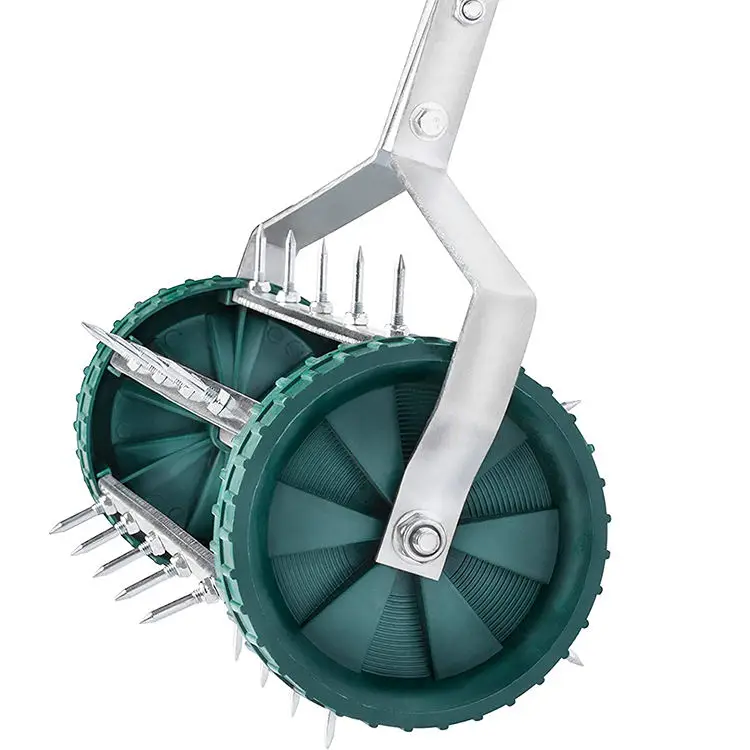 Heavy-duty Diy Rolling Lawn Aerator 49inch Steel Handle Detachable ...