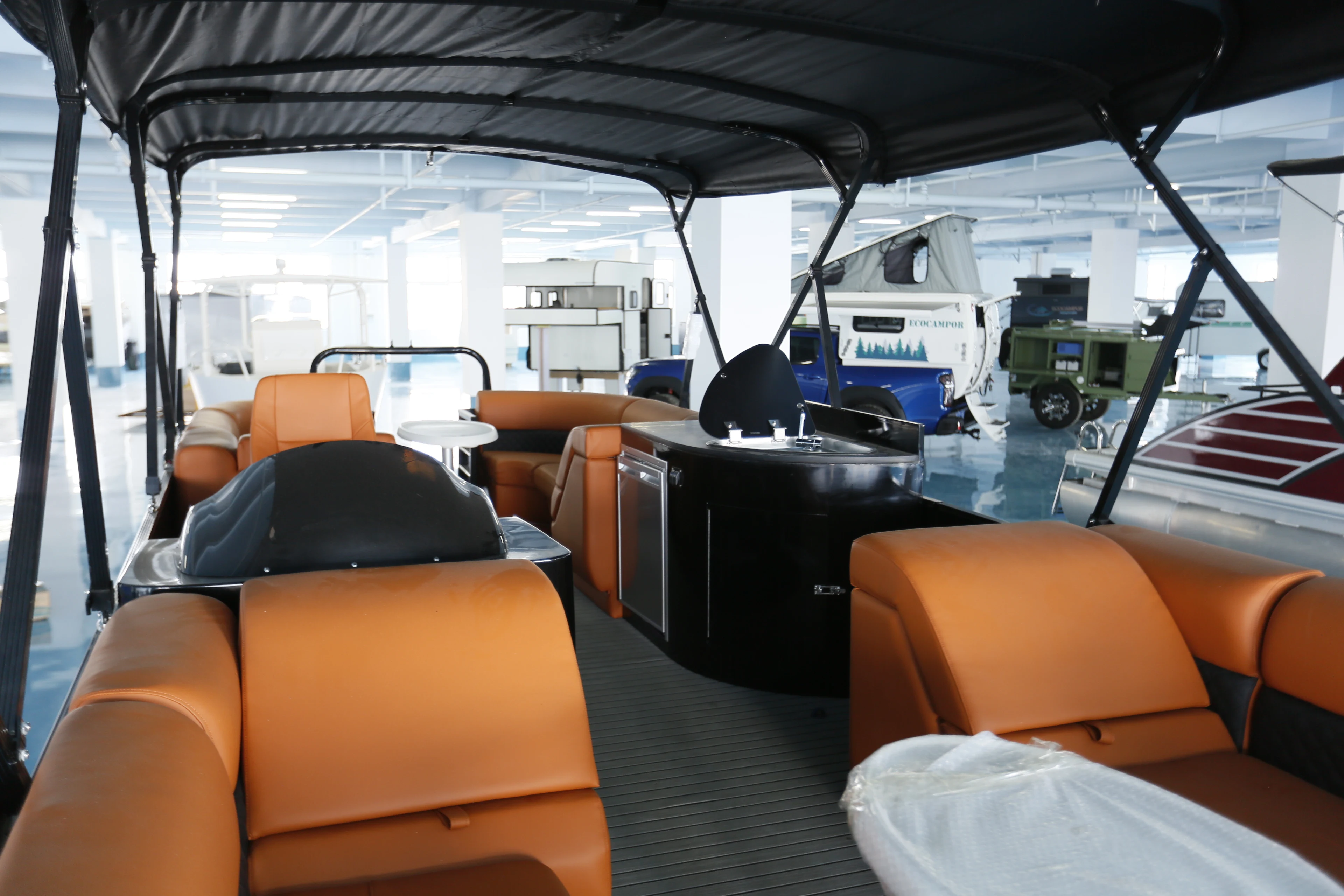27ft Speed Pontoon Boat with 200hp Jet Motor for Fun Cruising