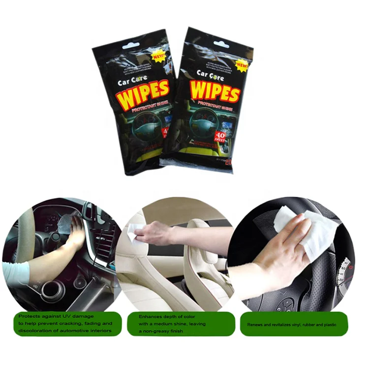 Dashboard Car Interior Exterior Wipes Non-woven Wet Tissues Disposable ...