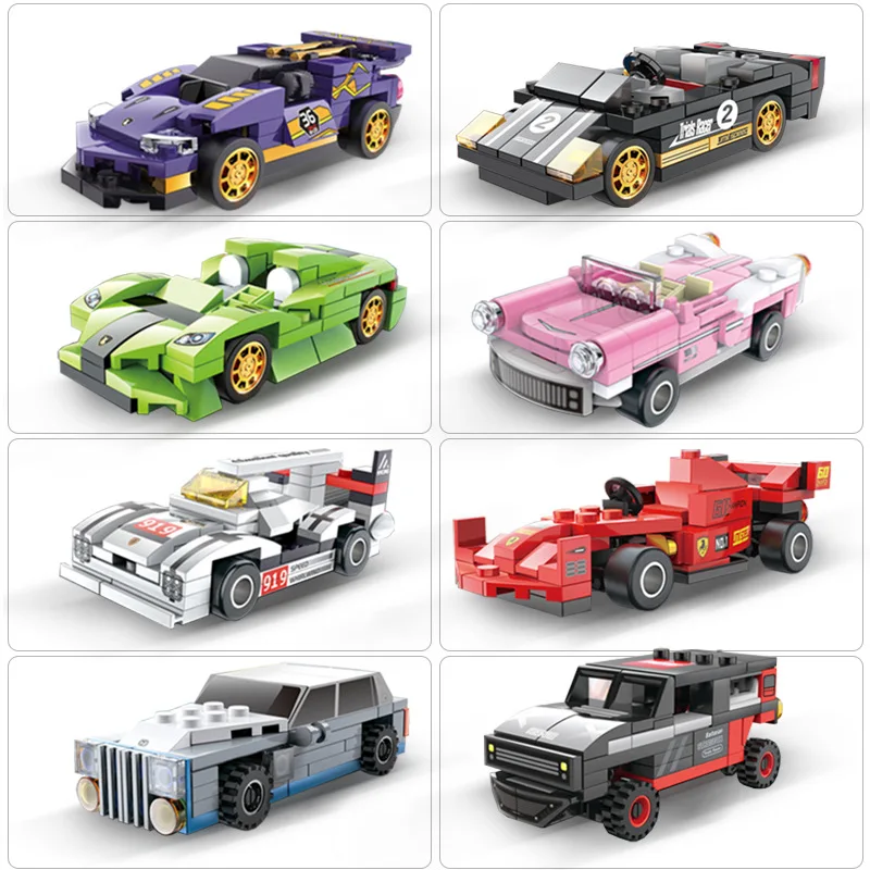Mini Famous Super Racing Model Static Plastic Brick Sets Toys Kids Toys ...