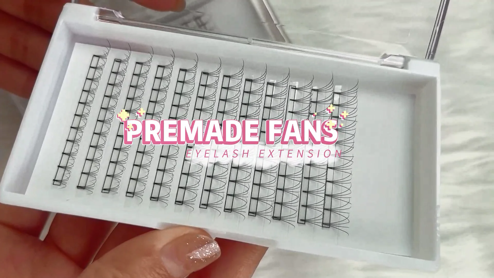 New Private Label 2d 3d 4d 5d 6d 7d 8d 10d Premade Fans Lashes Russian ...