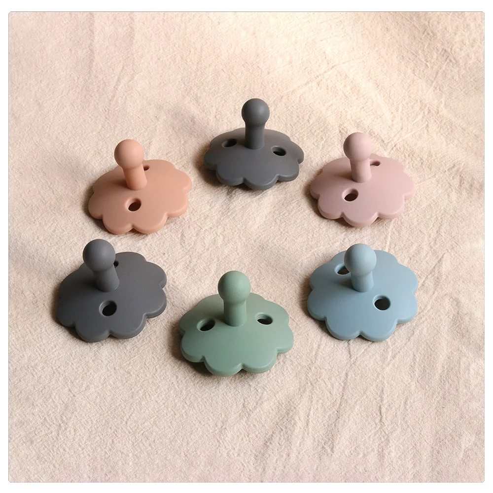 Custom Baby Silicone Pacifier Flower Shape Bpa Free Soft Baby Nipple ...