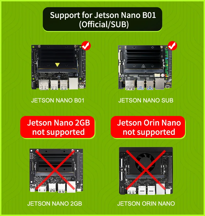 Yahboom 5v 4a英伟达dc电源适配器，带自由跳线，适用于捷森纳米4gb B01 - Buy Jetson，jetson Nano ...