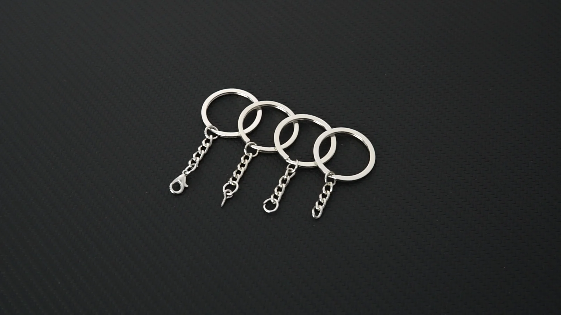 Promotional Metal Diy Split Key Ring With Screw Chain Silver Color ...