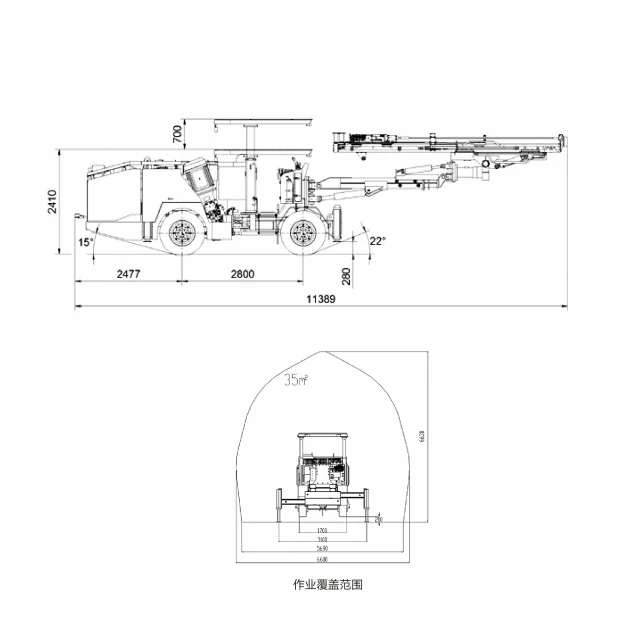 Boomer 282 Two-boom Hydraulic Controlled Underground Face Drilling Rig ...
