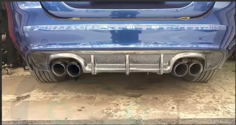 Jaguar XE Carbon Fiber Rear Bumper Diffuser & Exhaust Spoiler