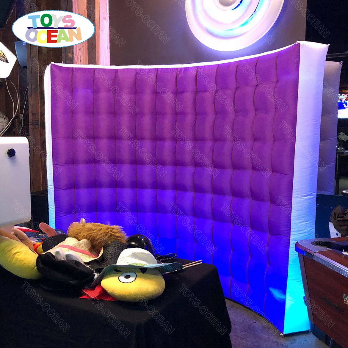 Inflatable Backdrop - Multi Color Inflatable Wall with LED Strips