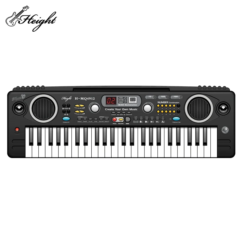 Portable 49-Keys Electric Piano Keyboard Digital Electronic Organ with ...
