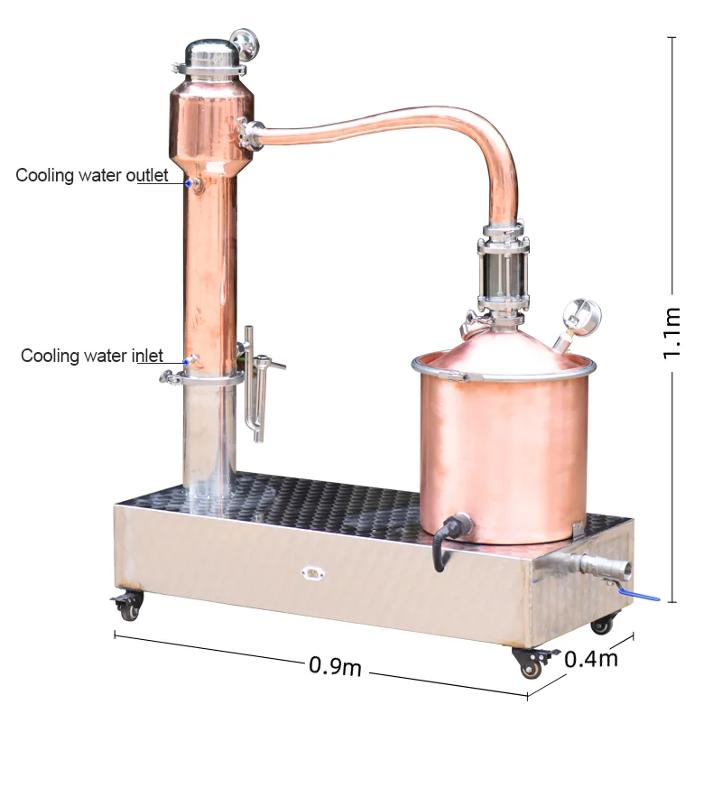 20l Gin Pot Still With Gin Basket & Copper Electric Pot With Thermostat ...