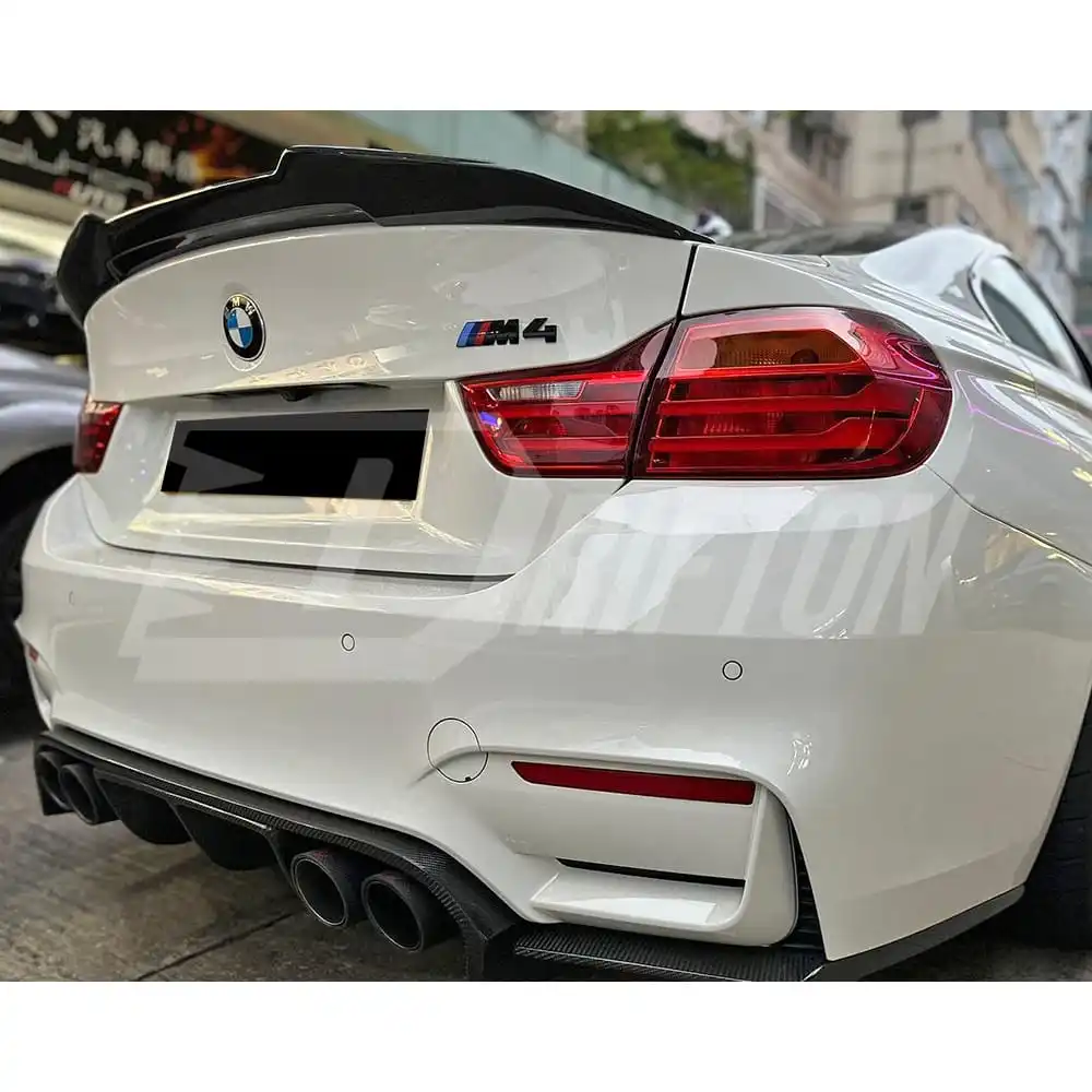 PSM Style Carbon Fiber Rear Spoiler for BMW M3 M4 F80 F82 F83 Wing ...