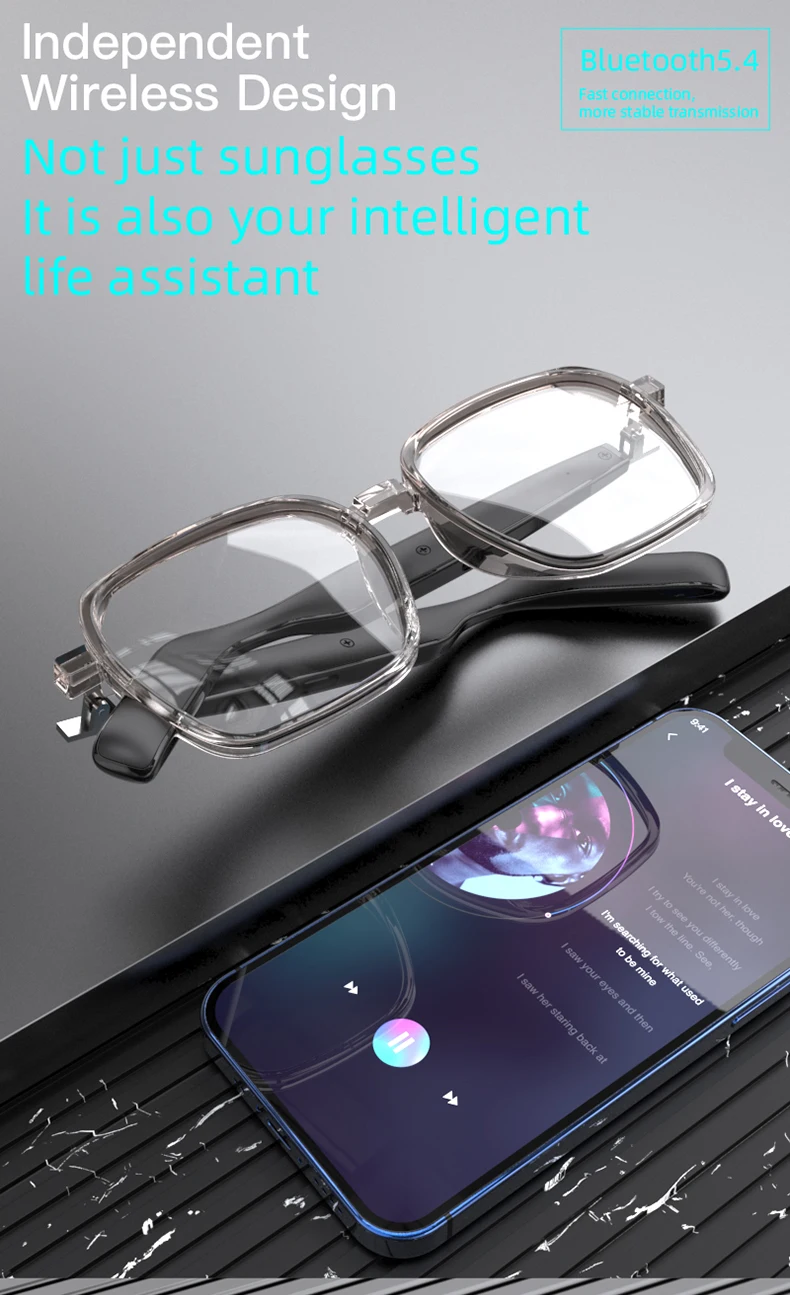 SG222025 ARAI Wearable Fashion Smart Glasses Music smart glasses with ...