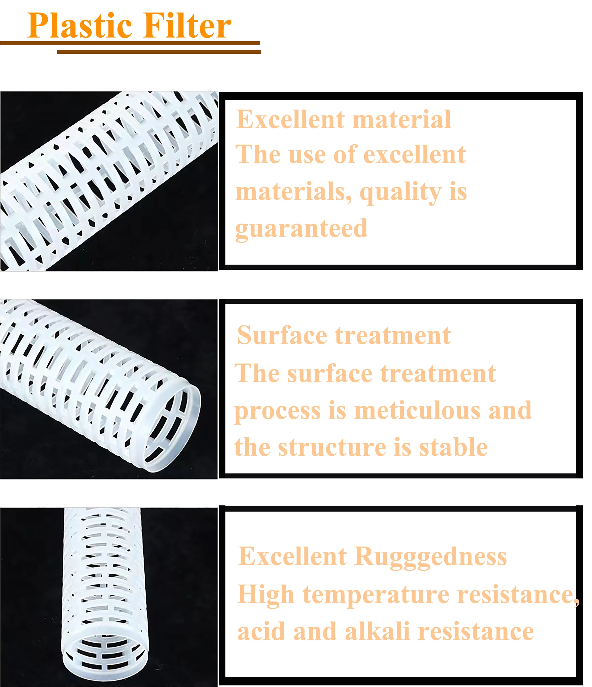 Plastic Porous Durable Plastic Filter Tubes For Home Appliances - Buy ...