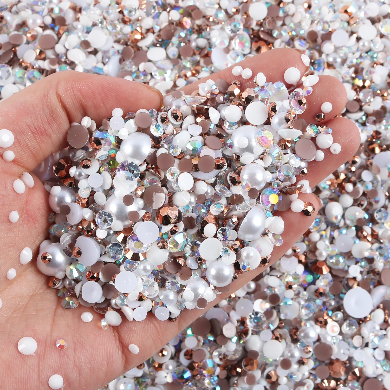 Mix Resin Rhinestone Pearls For Clothing Decorations Glitter Nail Gems ...