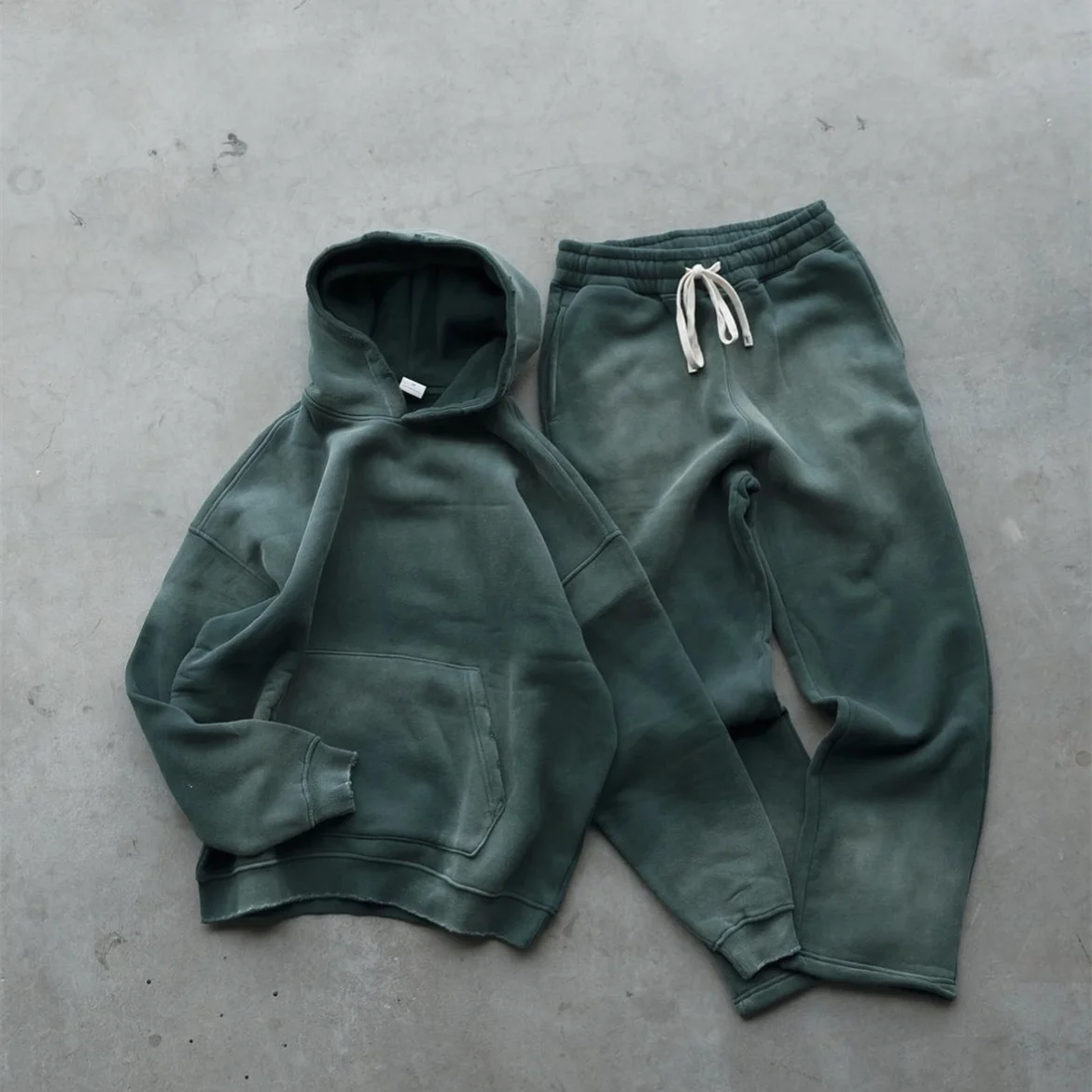 Wholesale Custom Acid Wash Cropped Distressed Black Oversized Hoodies ...