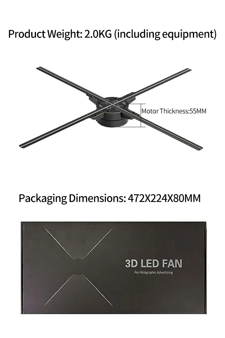 Hologram Advertising Display - 3D Holographic Fan 2024