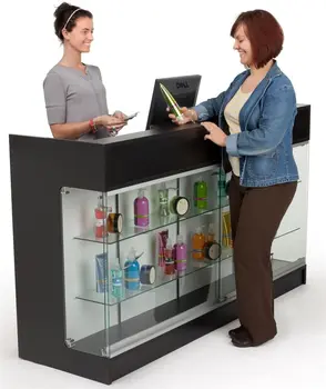 Shops Cashier Counter Table Vitrine Display Checkout Desk - Buy Cashier ...