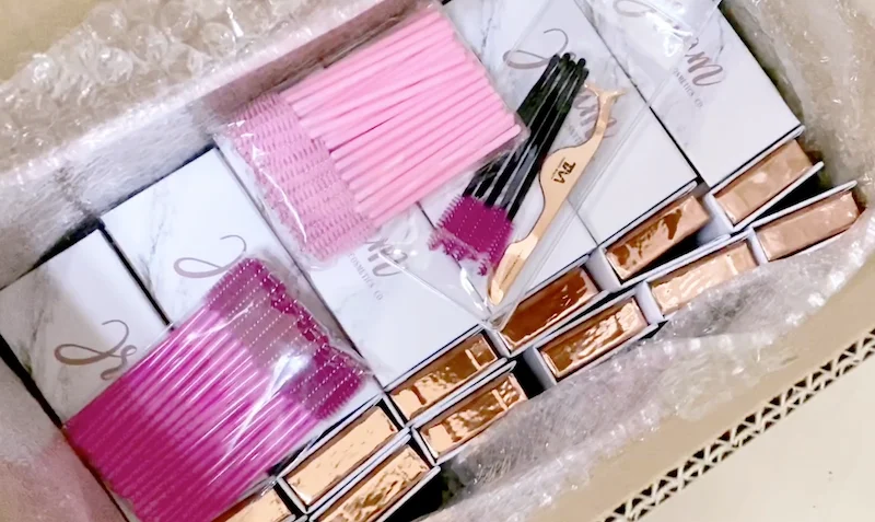 Wholesale Custom Lash Case 25mm 3d Real Mink False Eyelashes Private ...