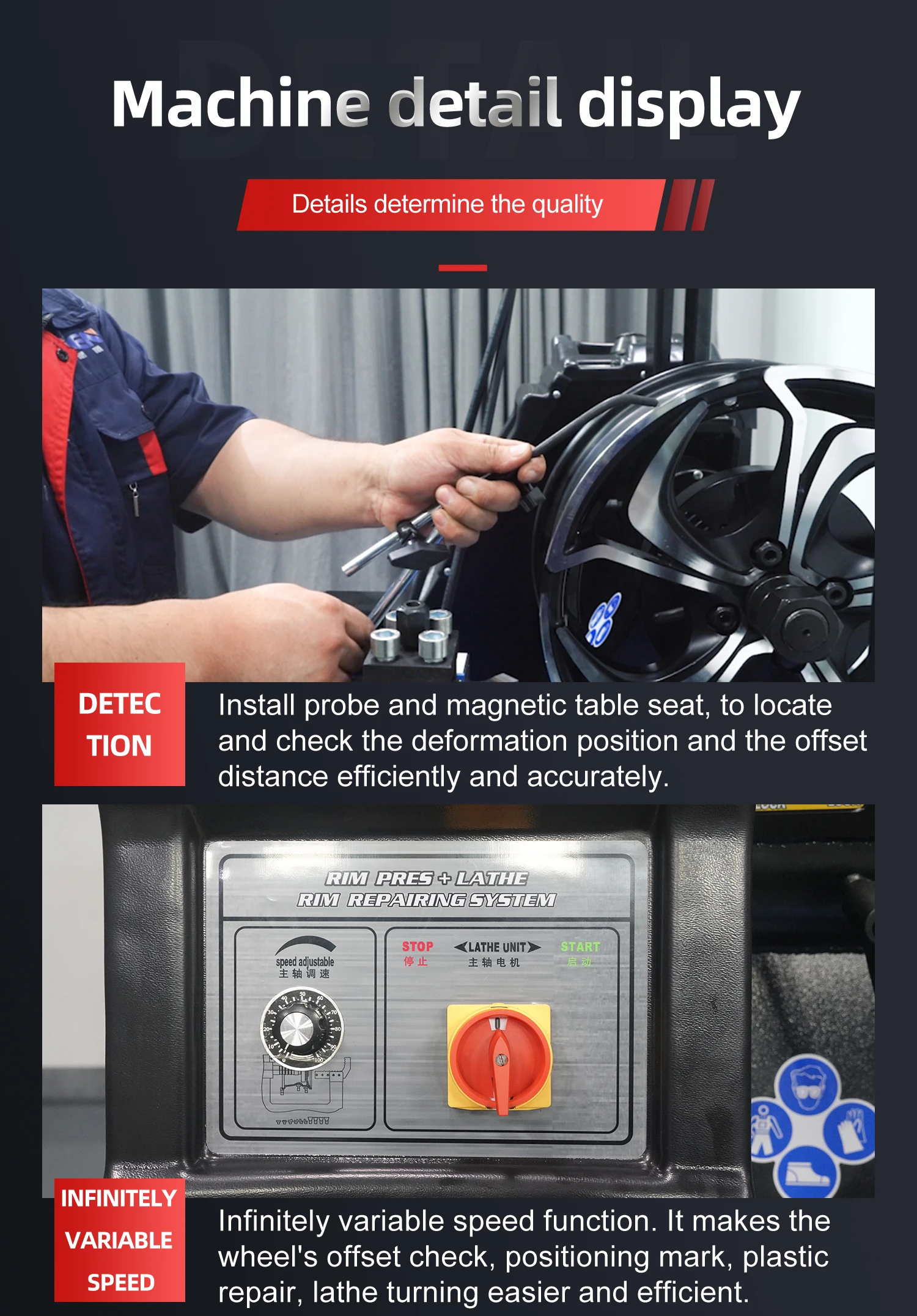 Cnc Alloy Wheel Repair Machine Auto Repair Workshop Equipment Rim ...