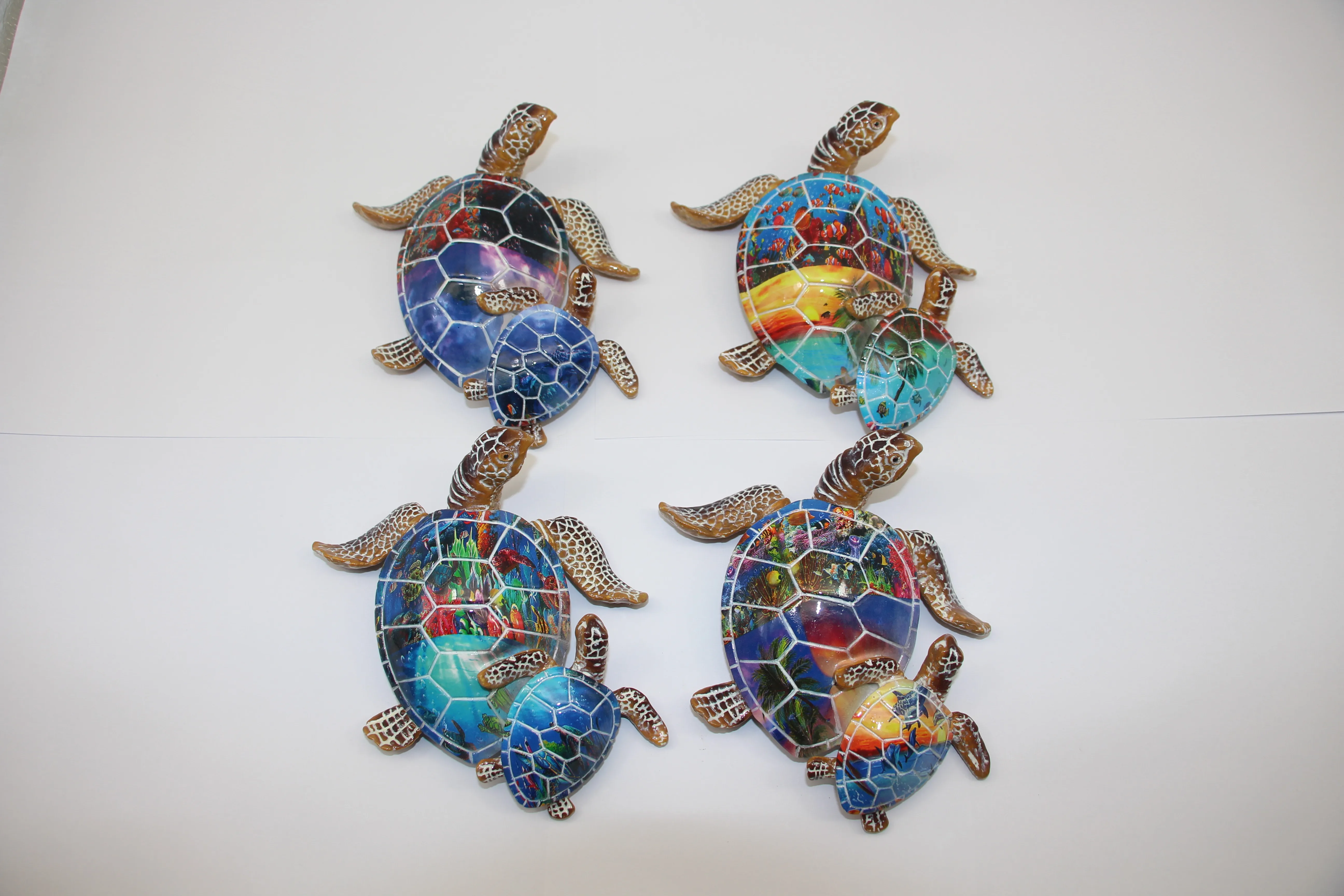 Collections Etc Colorful Sea Turtles Metal Wall Art - Set of 2 ...