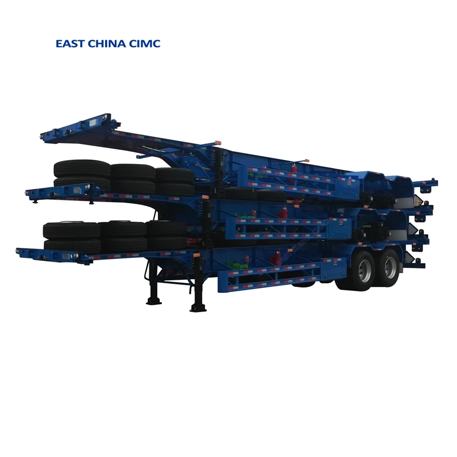 20ft 40ft Container Chassis Skeleton Trailer For ISO Container Shipping ...