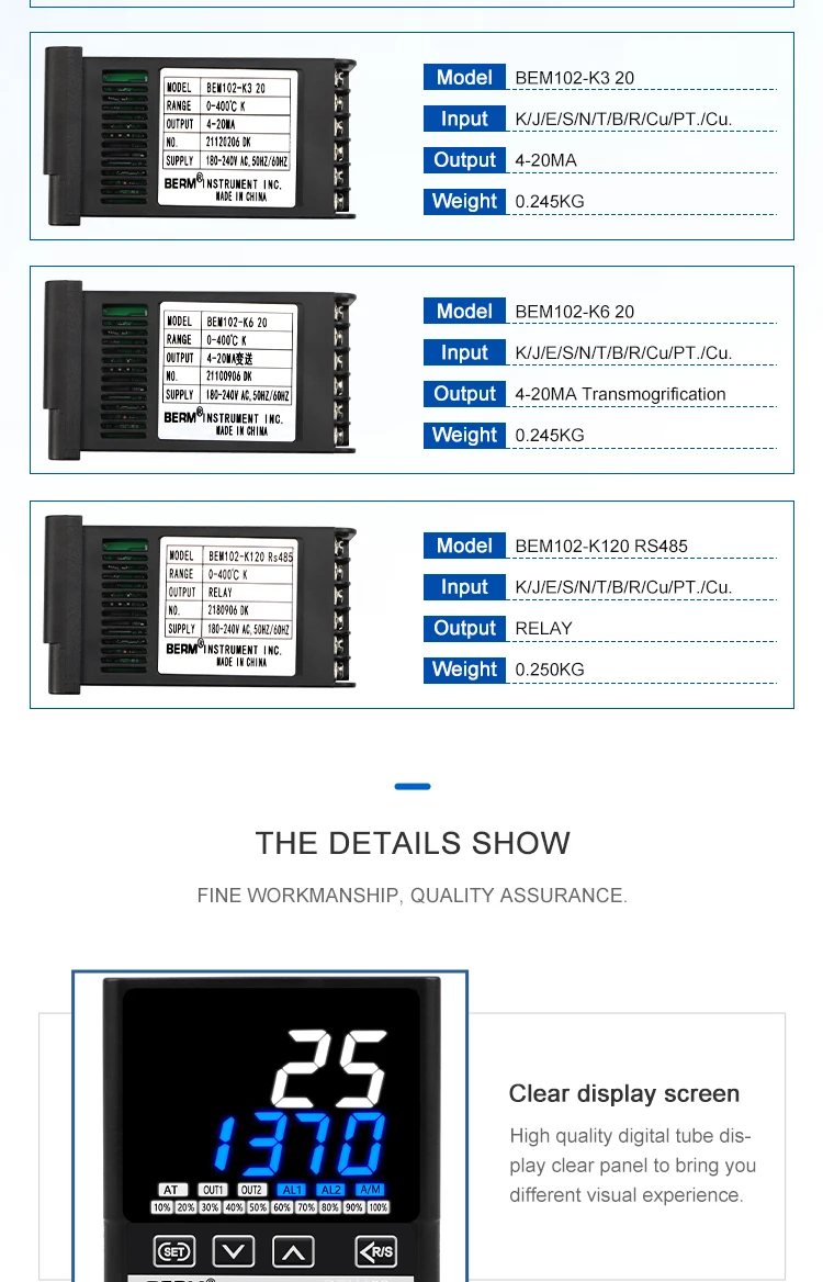 Digital Pid Intelligent Temperature Controller 50*50mm Relay/ssr Output ...