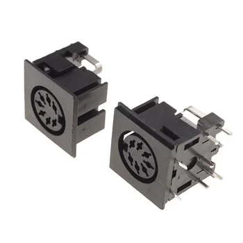 Circular Din Connector Receptacle 7 Pin Female Socket Pcb Solder Right ...