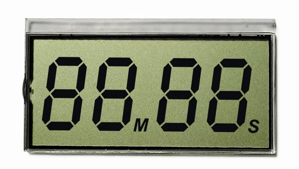 Customized Tn Lcd 4 Digit 7 Segment Lcd Display Reflective Positive Lcd ...