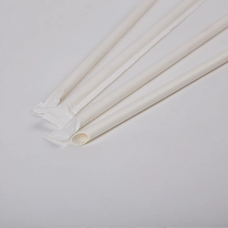 Custom Eco Friendly Plain White Bendable Paper Straw Bag Wholesale ...