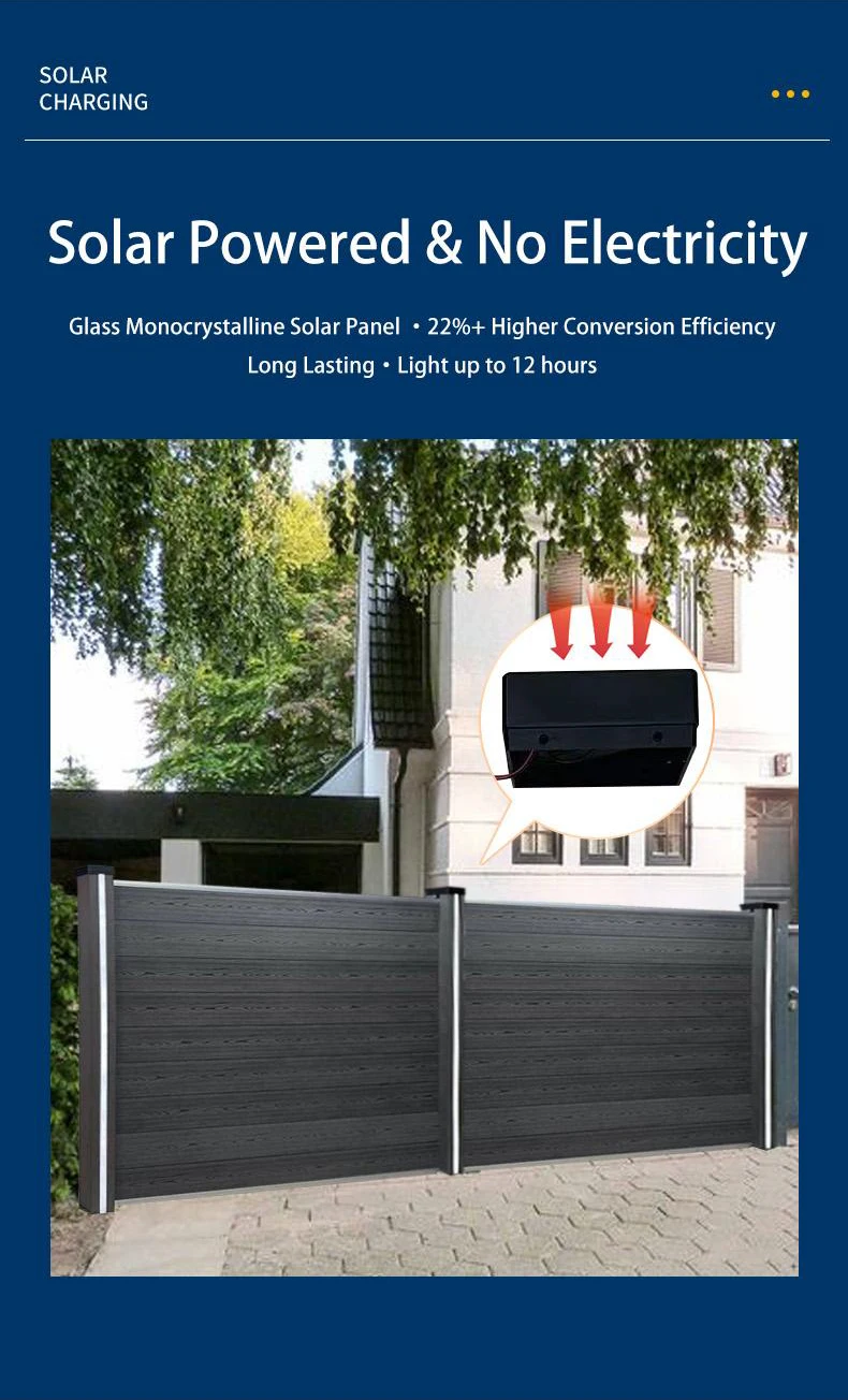 Modern Garden Waterproof Split Solar Long Wall Light Outdoor