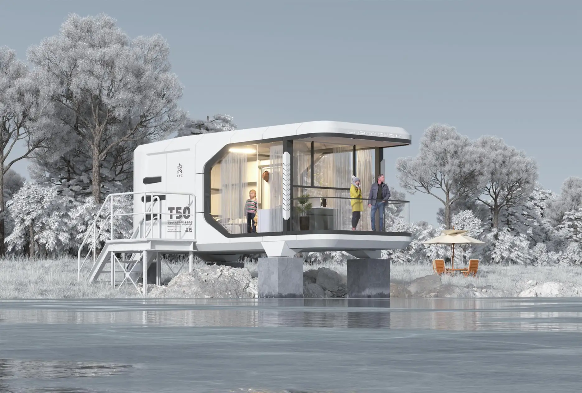 Wholesale Construction Glamping Tents With Bathroom Prefab Houses ...