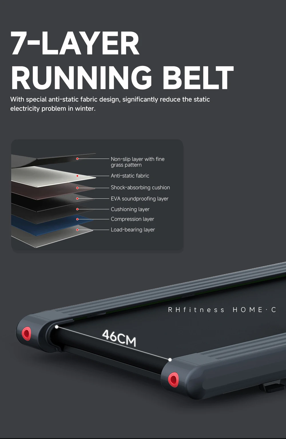 RH New Design Hd Digital Display Home Treadmill Professional Electric ...