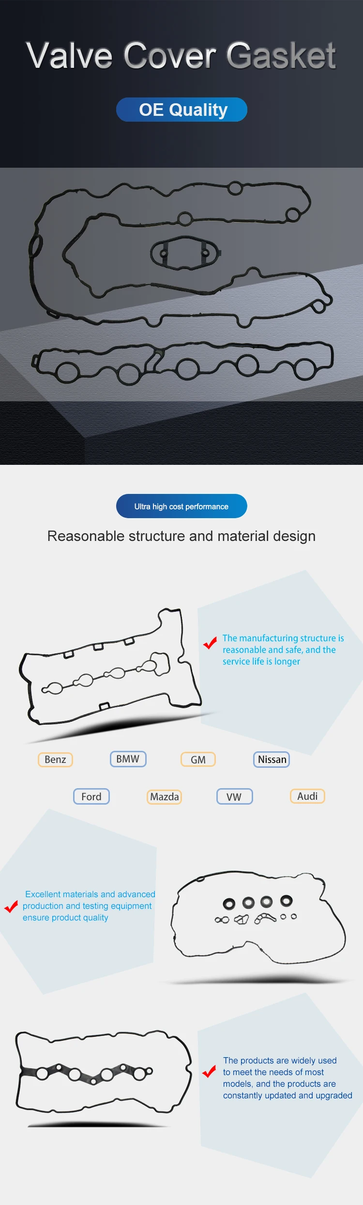 Auto Accessory Valve Cover Gasket ZJ20-10-235 for Mazda Z6 ZL| Alibaba.com