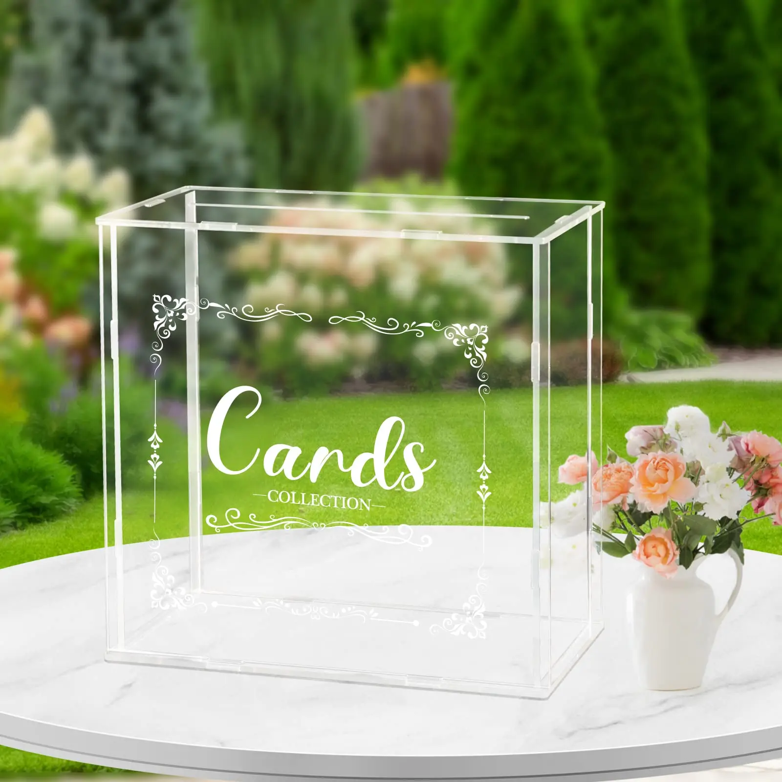 Acrylic Wedding Card Box Money Post Gift Holder Clear Card Box Large ...