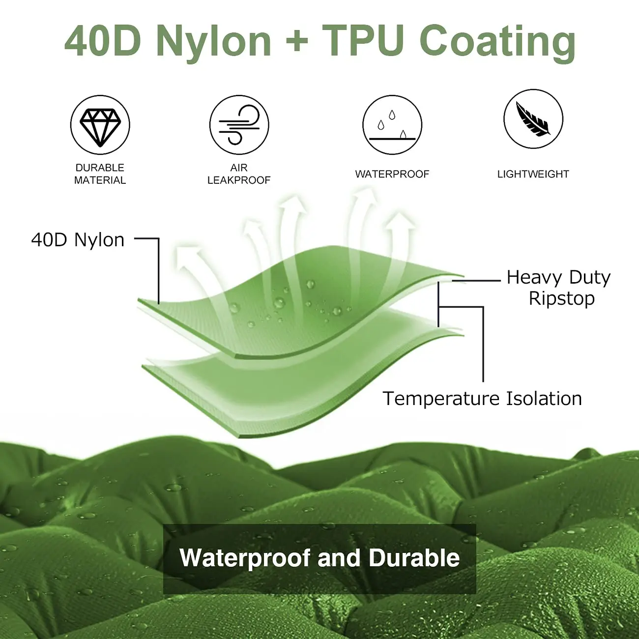 Custom Spliceable Double Ultralight Outdoor Fold Inflatable Camping Air ...