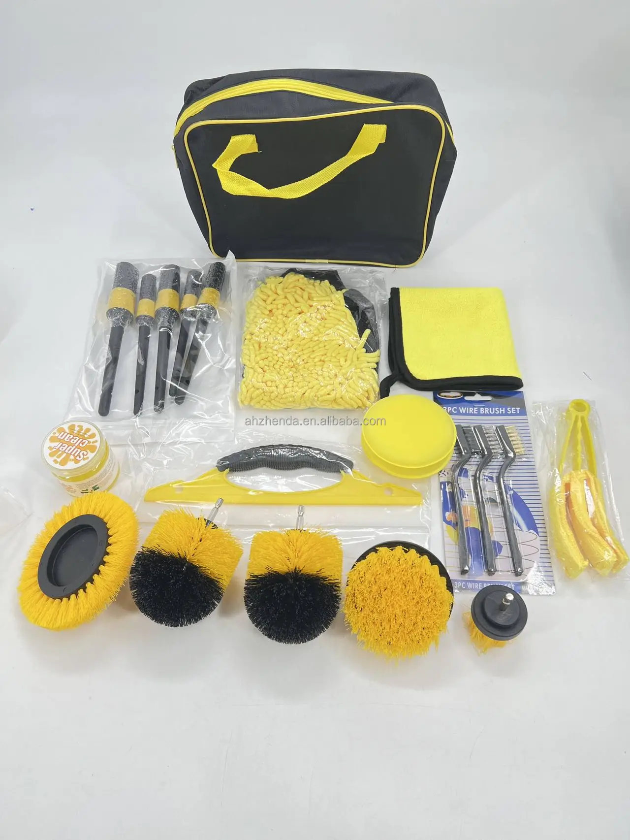 22-piece Car Wash Brushes Kit With Carry Bag Comprehensive Car Cleaning ...