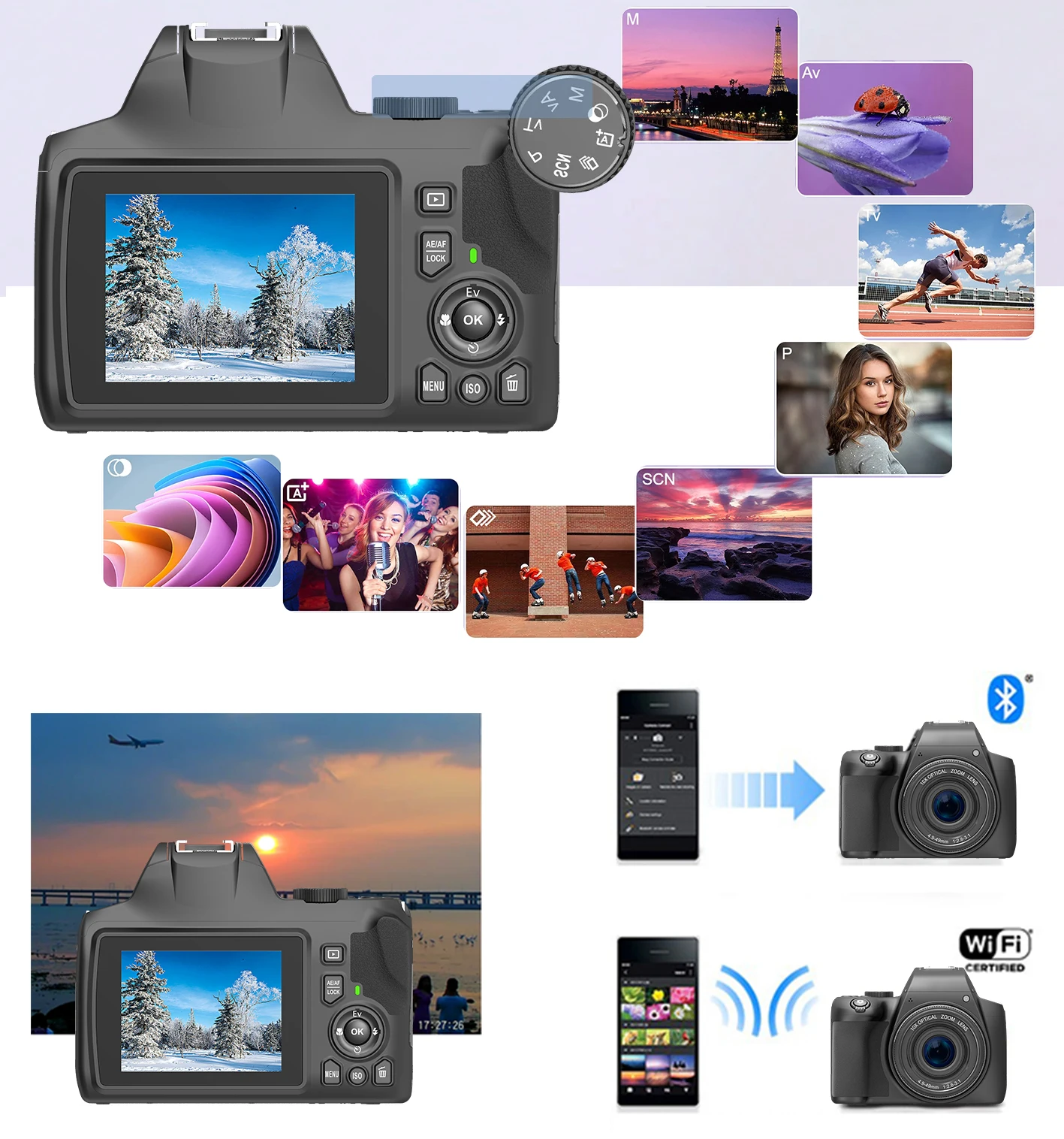 10X Optical Zoom 4X Digital Zoom 270 Degree Rotated Screen Optional ...