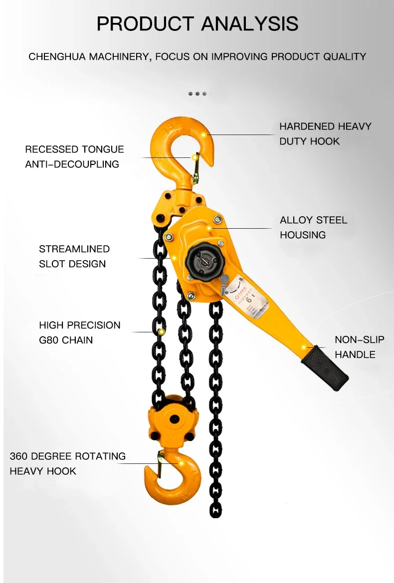 Factory Price Manual Rachet Lever Hoist Vital Hand Lever Hoist 3 Ton 1. ...