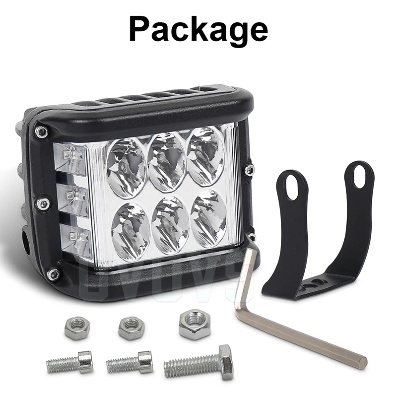 Side Shooter Led Pod Lights With Strobe Dual Side Blue Drl Flood Spot ...