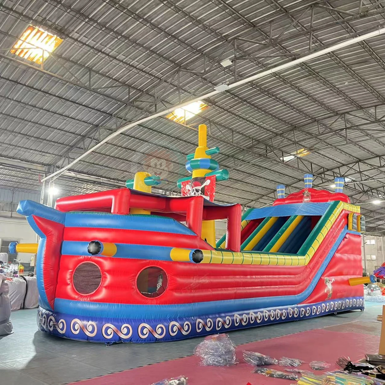 Pirate Ship Theme Commercial Bounce House Inflatables With Slide ...