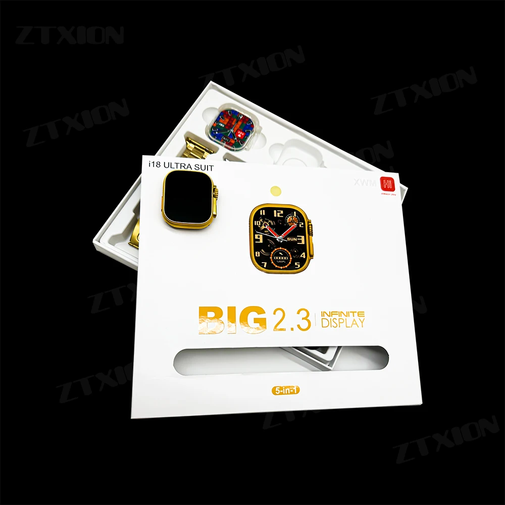Reloj Inteligente I18 Ultra Suit 5 En 1 Conjunto Combinación Carga ...