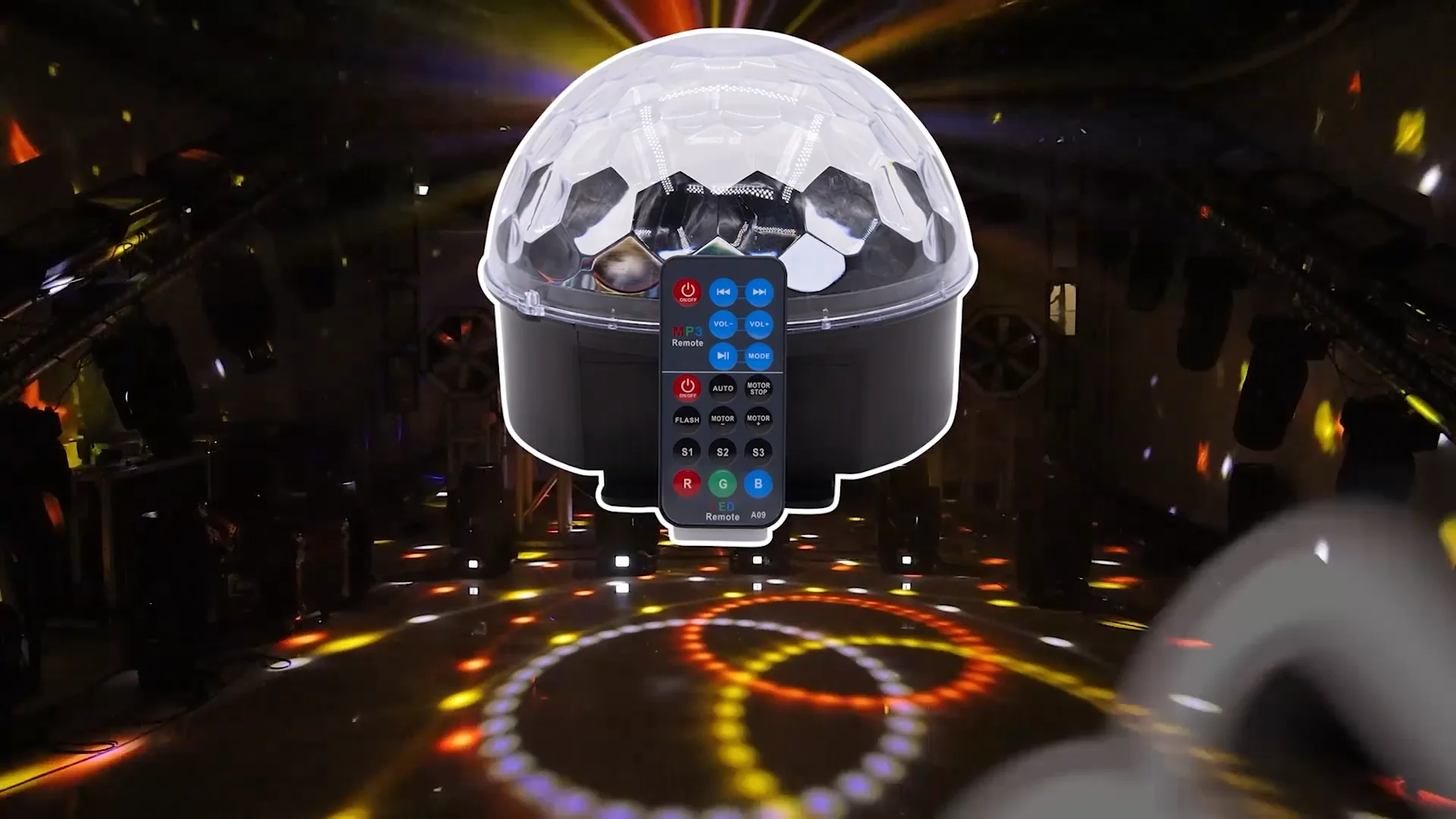 Colorful Stage Dj Led Disco Lights Rotating Remote Voice Control ...