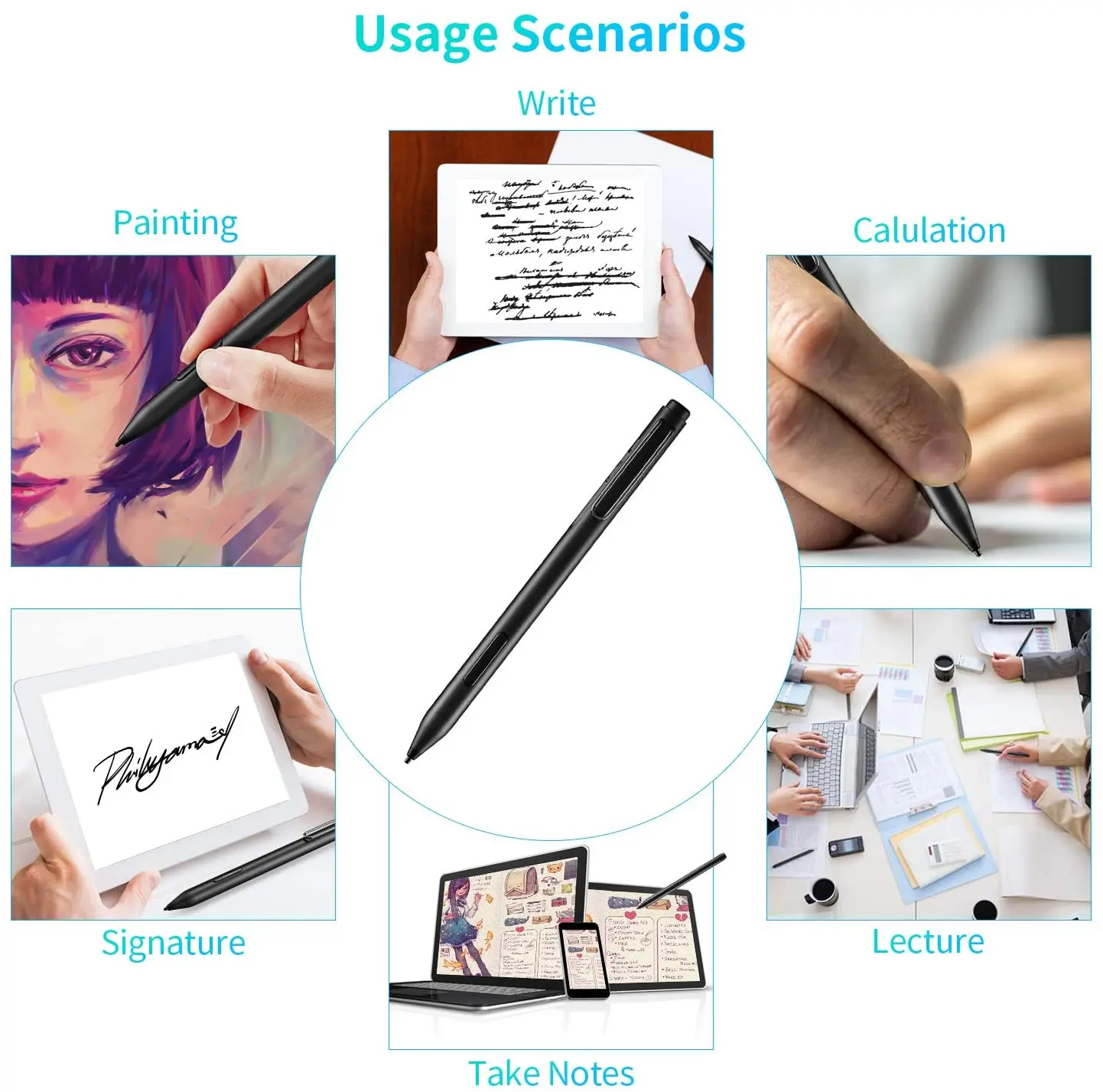 3 Pen Tips Tablet Stylus Pencil for Microsoft Surface