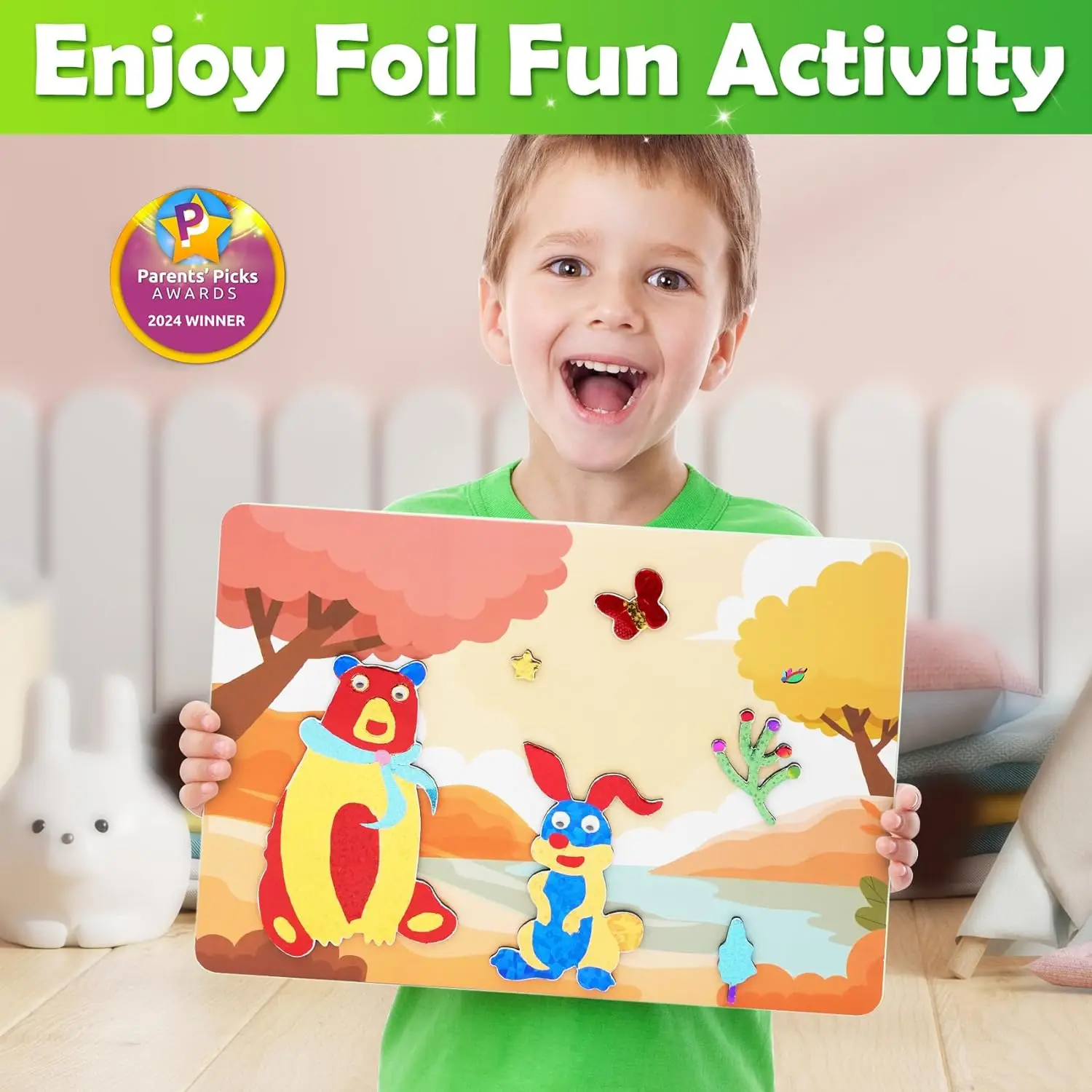 Hot DIY Foil Art Craft Dinosaur Toys Funny Foil Fun Animals Stickers ...