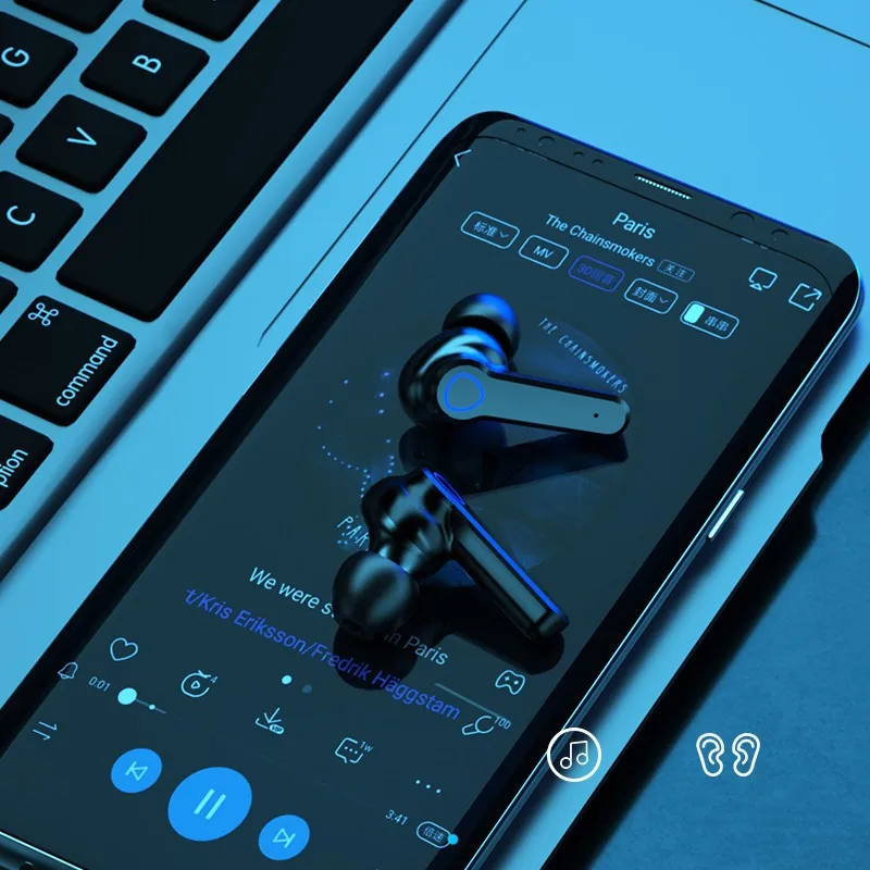 M19 Tws Touch Control Wireless Earphones Custom Logo Headphone Headset ...