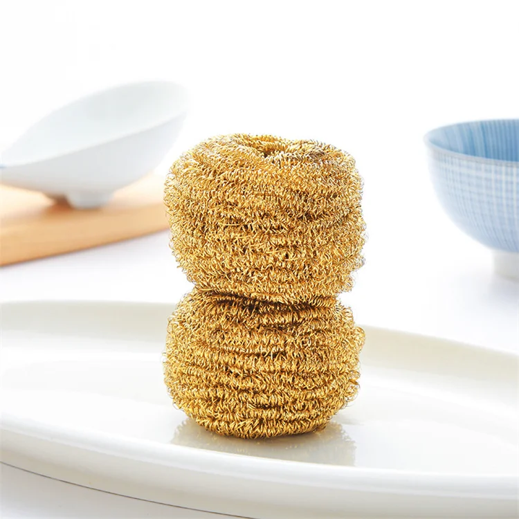 Br173 Gold Brass Copper Scrubbing Sponge 20g 30g 40g Copper Scourer For ...