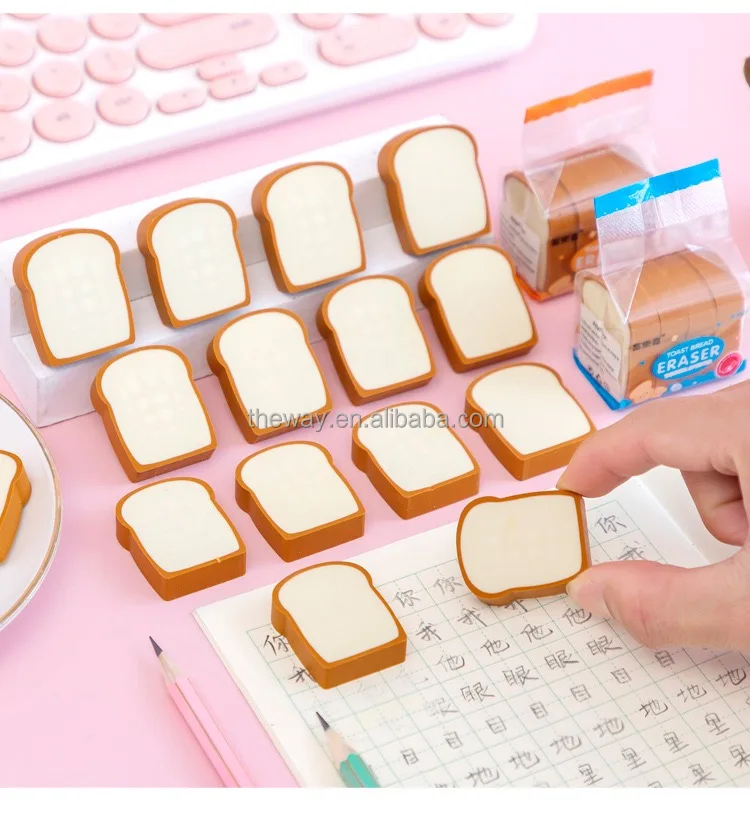 Cute Bread Slice Eraser Toast Bread Eraser - Buy Bread Slice Eraser ...