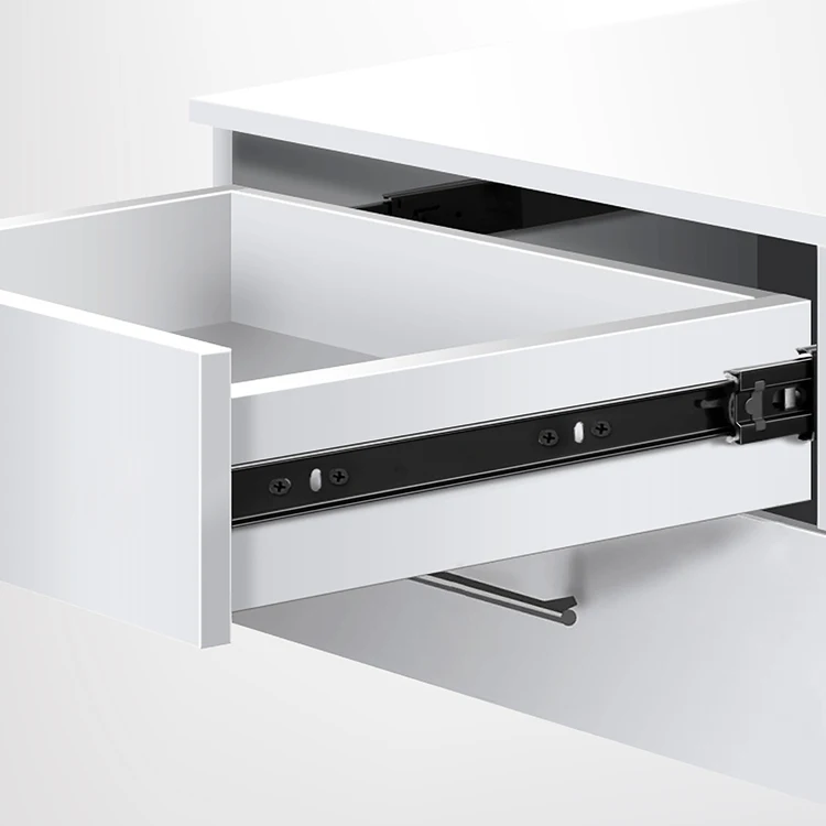 8 Inch Black Cold Rolled Steel Short Drawer Slide Modern Soft Close ...