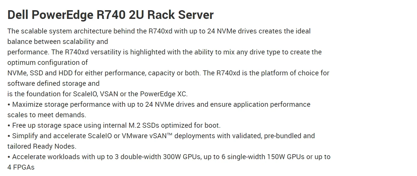 New Dell Poweredge R740 2u Rack Server Enterprise Level Server Xeon ...