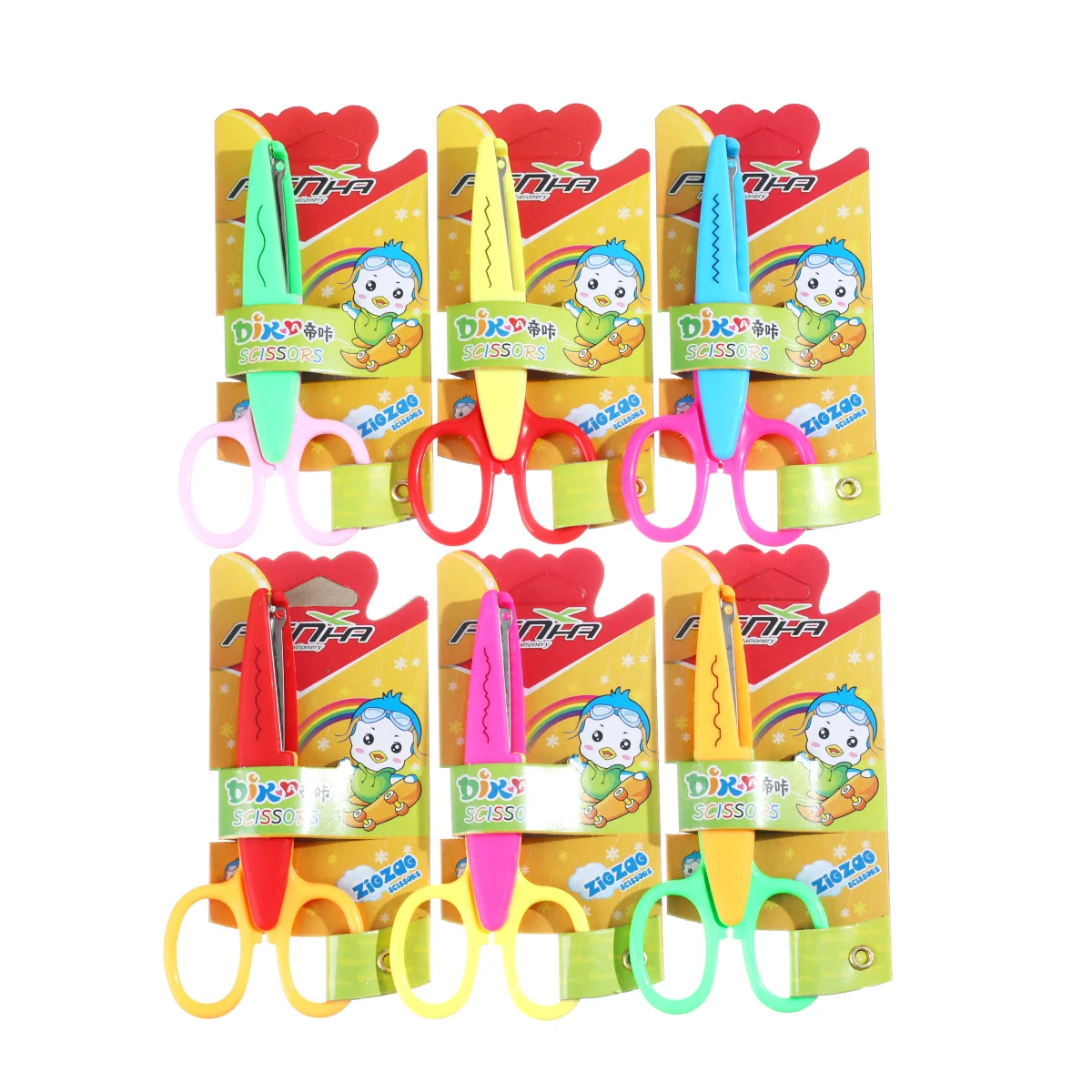 6 Colors Kids Paper Craft Scissors DIY Decorative Scissor Paper Cutting ...